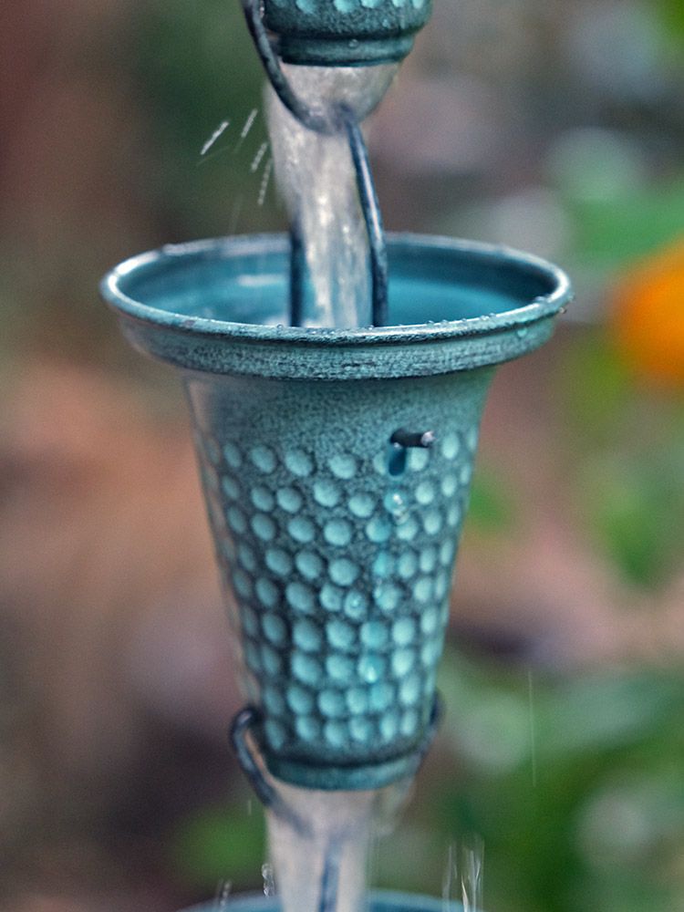 Rainchains - Patina Flared Cups Rain Chain - 7228-PAT – Garden Lovers Club