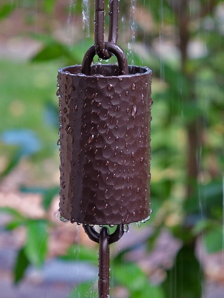 Rainchains - Kenchiku Cylinder Bronze Rain Chain - KA286-RND-BRZ ...
